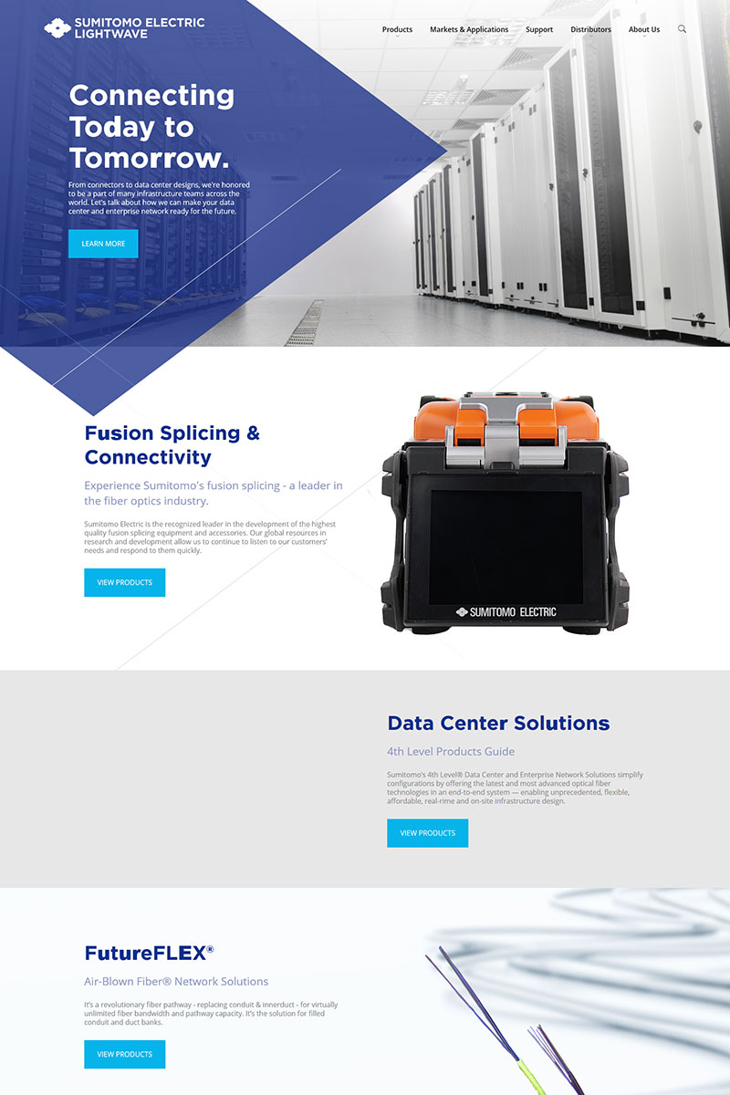 WordPress Development for an Optical Fiber Company