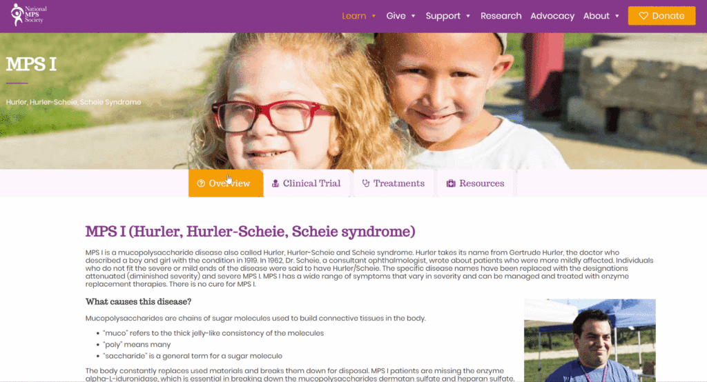 Website Redesign For National MPS Society - TheeDesign