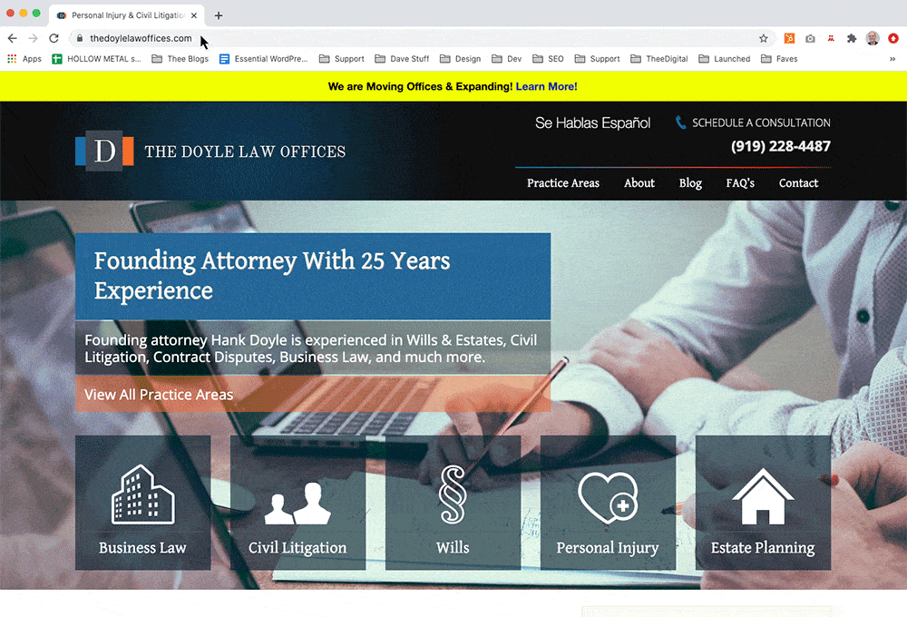 The Doyle Law Offices' New Legal Website - TheeDigital