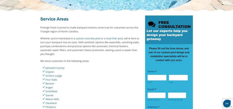 SEO and Content Marketing for a Pool Installation Company