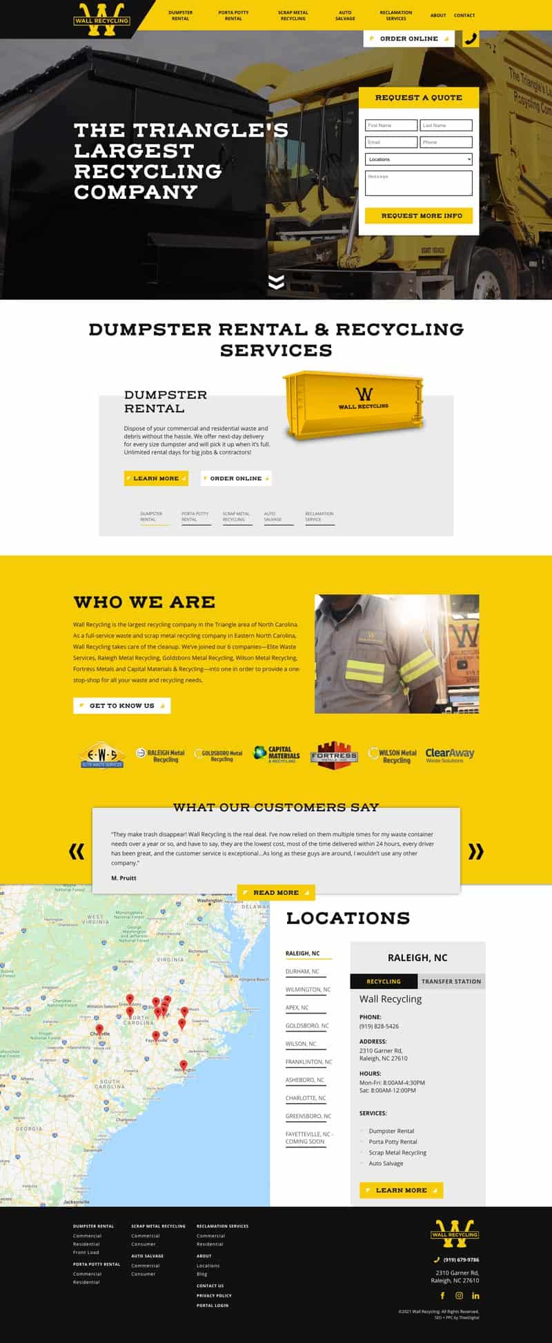 Digital Marketing Case Study for Wall Recycling | SEO & PPC