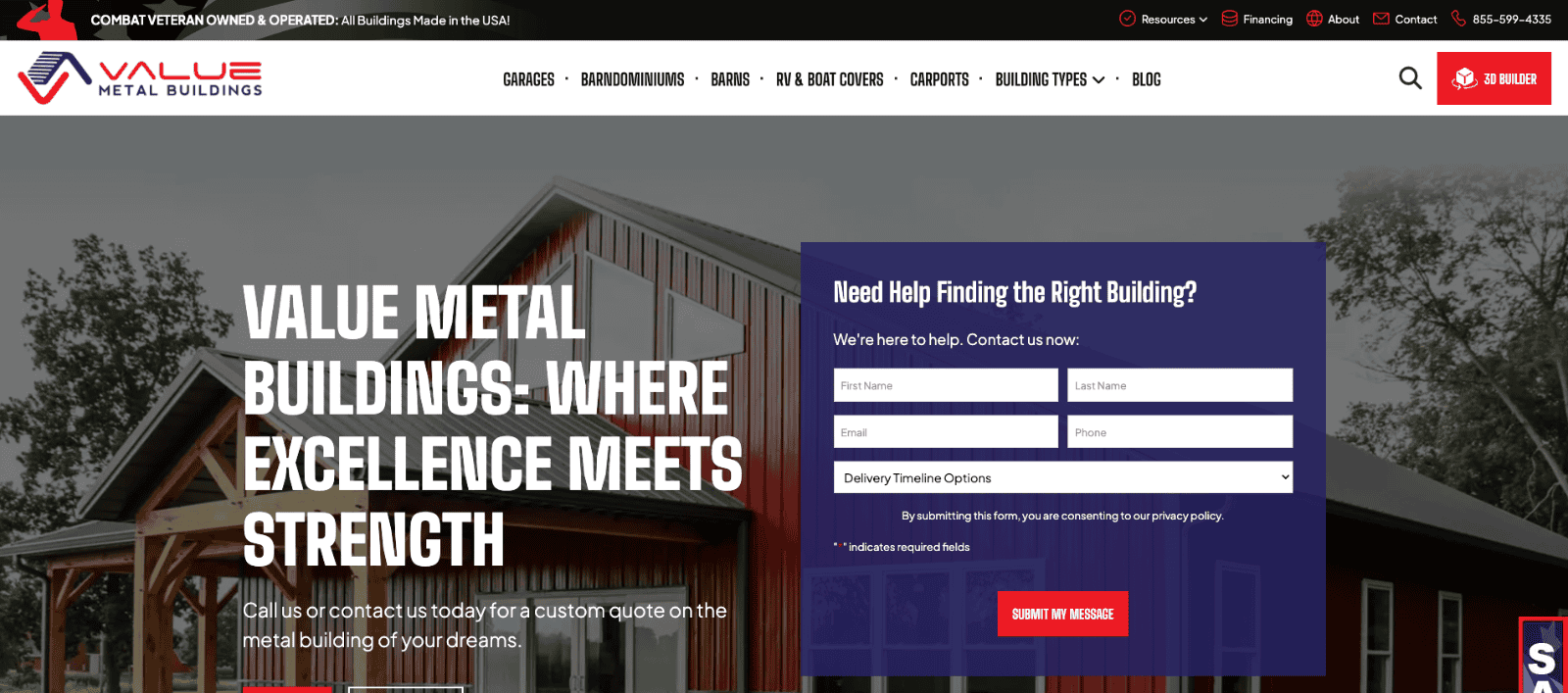 The Best Metal Building Websites | Web Design